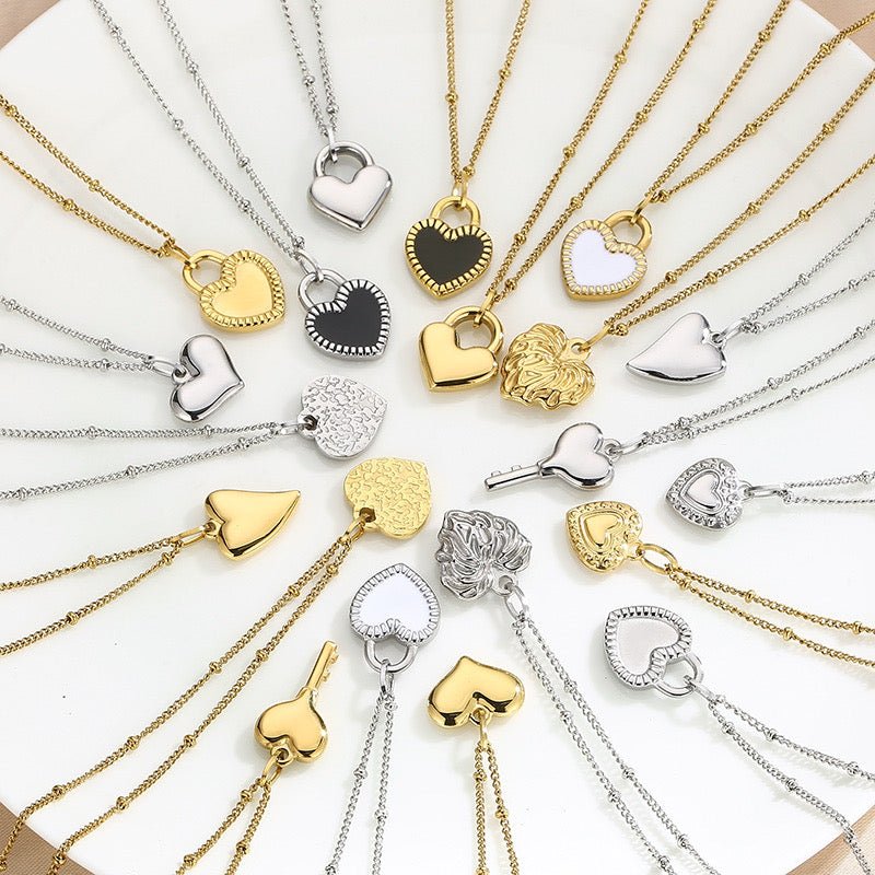 Simple Heart Necklace (Various Styles) - Sassy Inspiration
